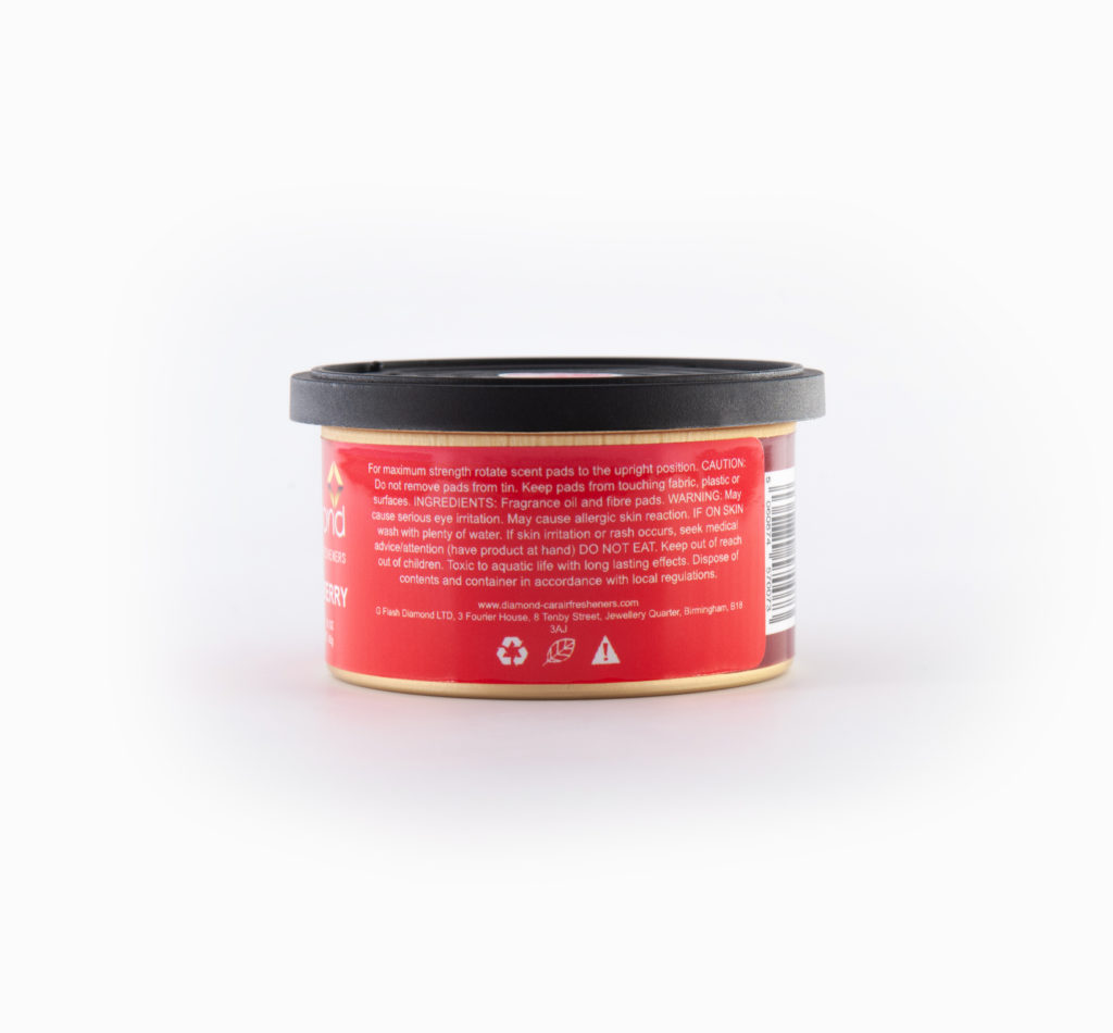 Organic Tin Strawberry Car Air Freshener – Diamond Car Air Fresheners